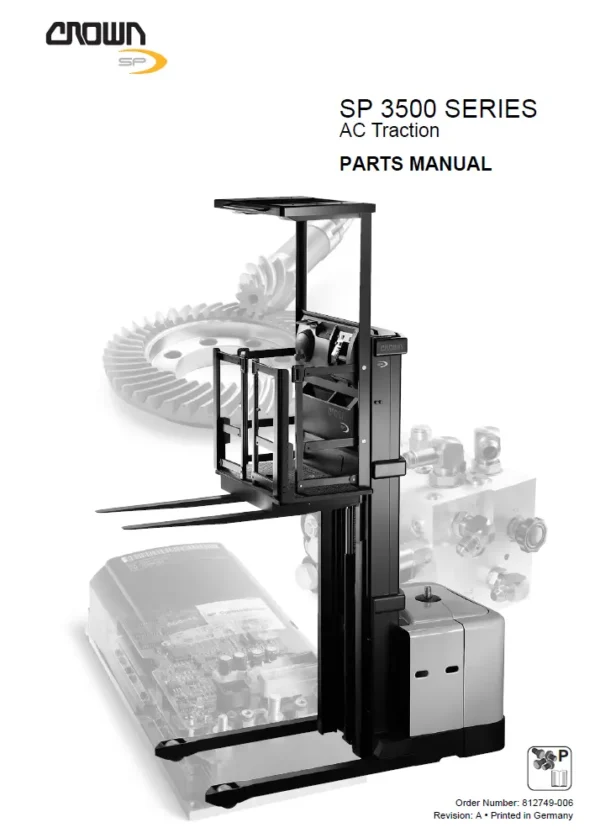 Crown SP3500 Manual | Forklift Service Manual | Parts Catalog