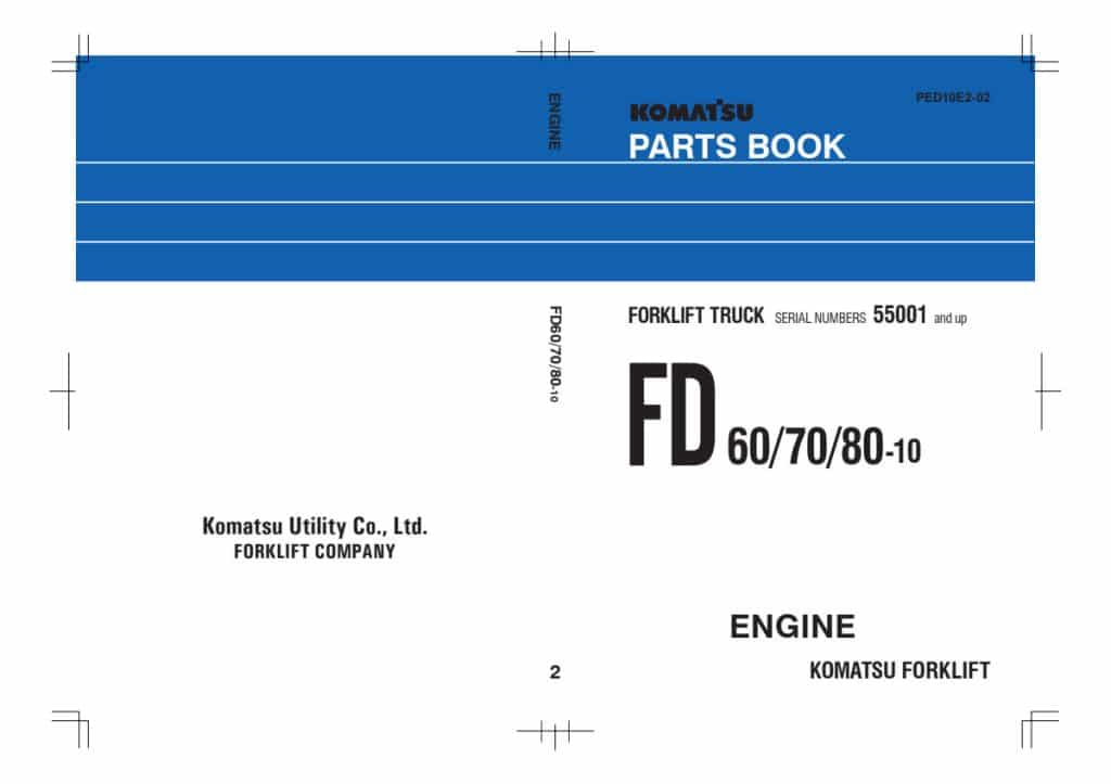 Komatsu FD70-10 Manual | Forklift Service Manual | Parts Catalog
