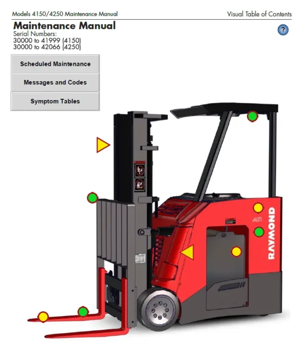 Raymond 4150 Forklift Manual | Forklift Service Manual | Parts Catalog