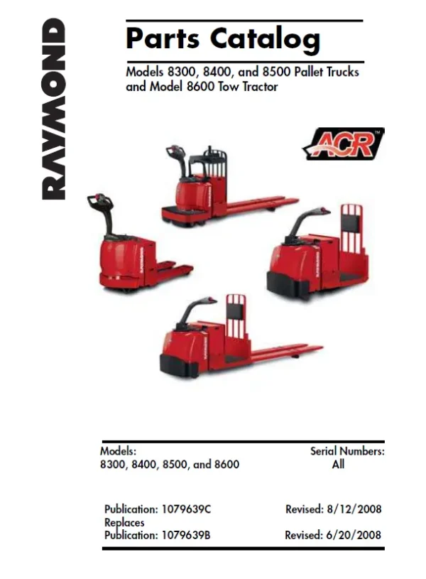 Raymond 8300 Pallet Truck Manual | Forklift Parts Catalog
