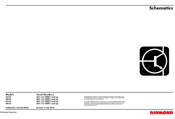 Raymond 8310 Pallet Truck Manual | Forklift Parts Catalog