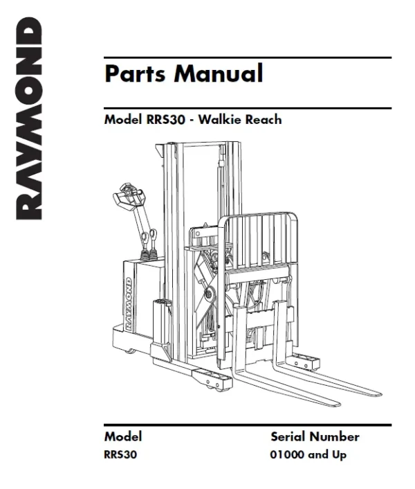 Raymond RRS30 Walkie Stacker Manual | Forklift Parts Manual