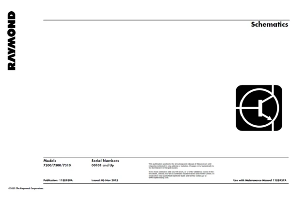 Raymond 7200 Reach Truck Manual | Forklift Service Manual | Parts Catalog