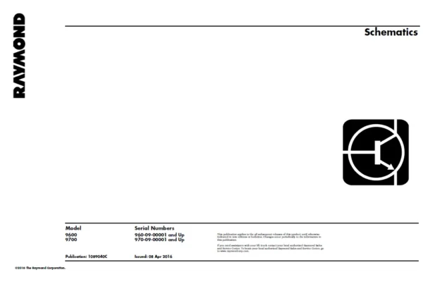 Raymond 9600 & 9700 Swing Reach Truck PDF Manual