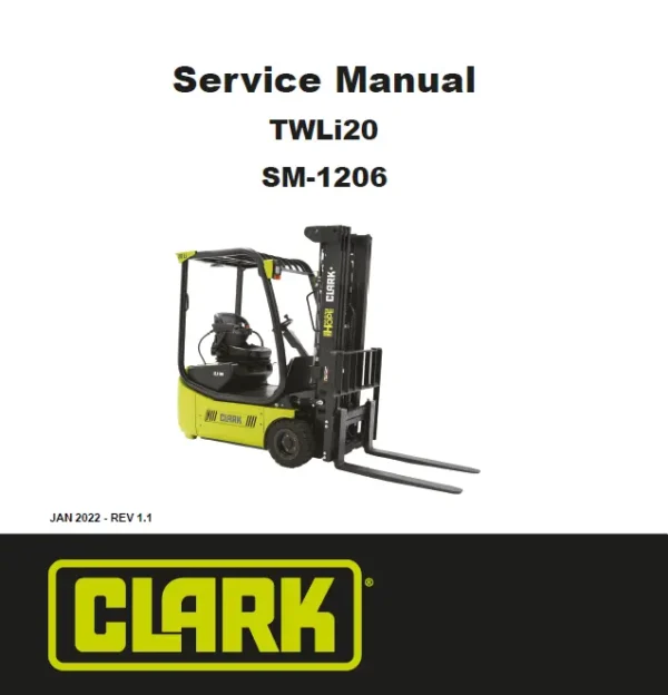 Clark TWLi20 Manual | Forklift Service and Operator Manual